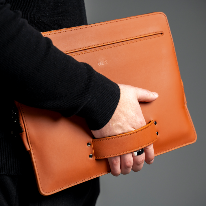 Minimal Leather MacBook Sleeve - Brown – ULX