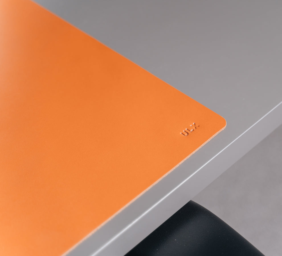 ULX Full Grain Leather Desk Mat - Brown